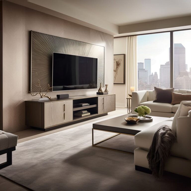 Luxury Modern TV Wall Design in Stylish Living Room | FH