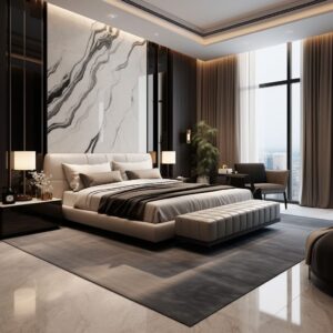 Master Bedroom Designs with Marble Headboards | Fancy House