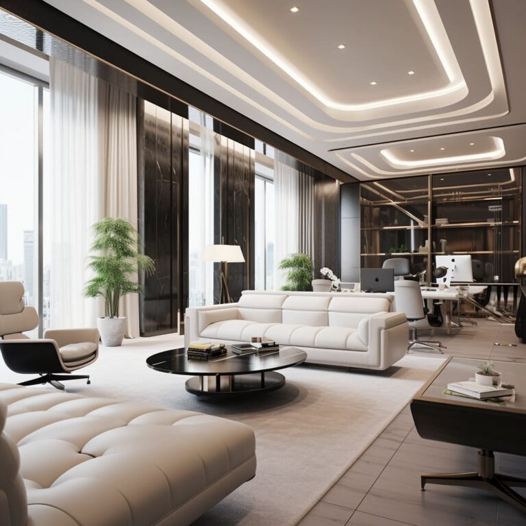 Luxury Elegance in Modern CEO Office Interior Design | FH