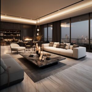 Use of Natural Stone in Modern Living Room Design | FH