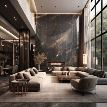 Designing An Interior Design with Dark Stones and Marbles