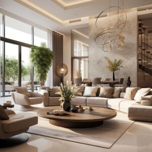 Modern Elegance of Luxurious Living Interior Design | FH