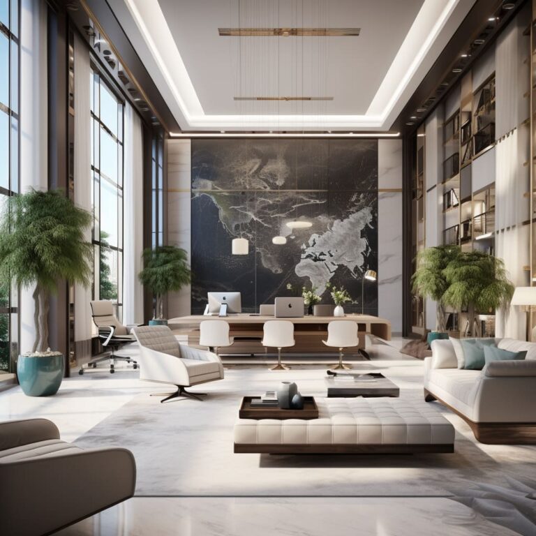 Luxury Elegance in Modern CEO Office Interior Design | FH