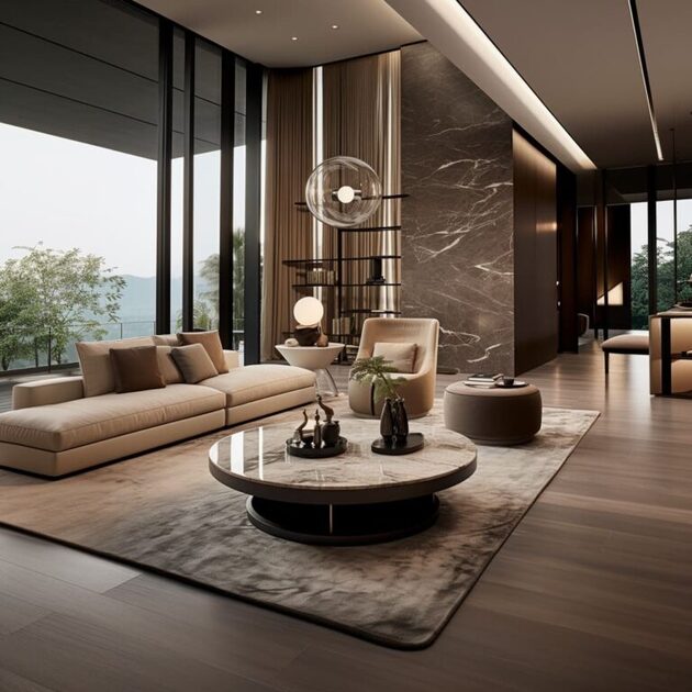 Use of Natural Stone in Modern Living Room Design | FH