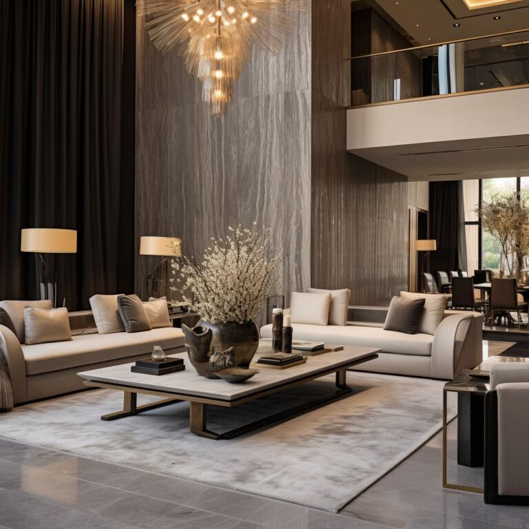 Modern Elegance of Luxurious Living Interior Design | FH