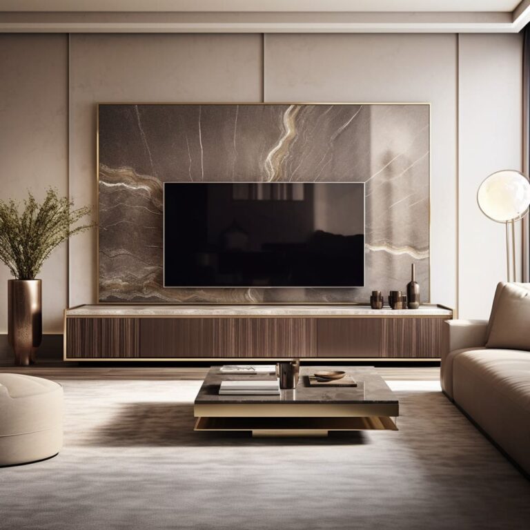 Luxury Modern TV Wall Design in Stylish Living Room | FH