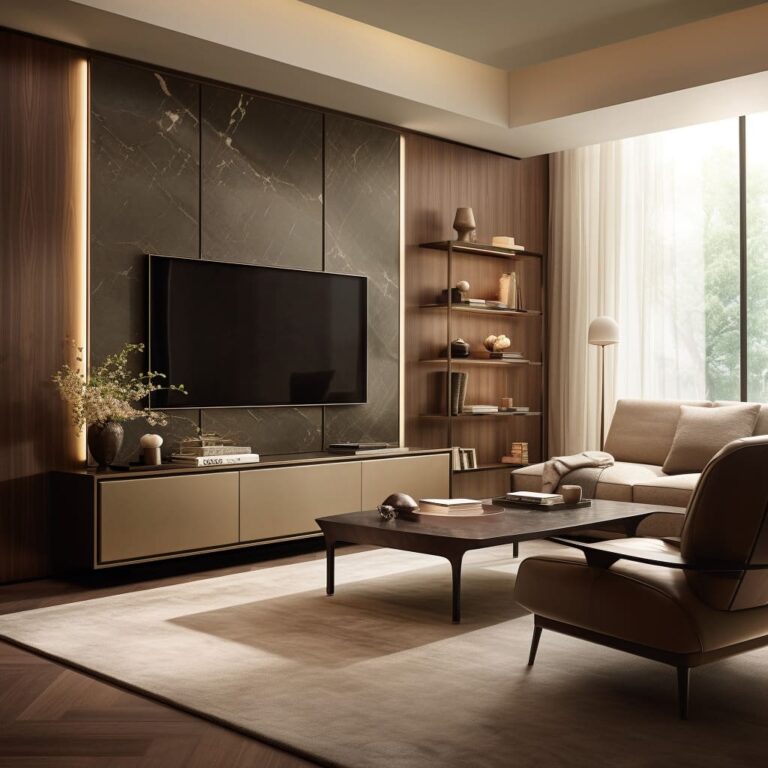 Luxury Modern TV Wall Design in Stylish Living Room | FH