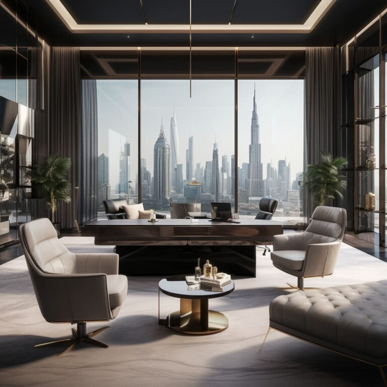 Luxury Elegance in Modern CEO Office Interior Design | FH