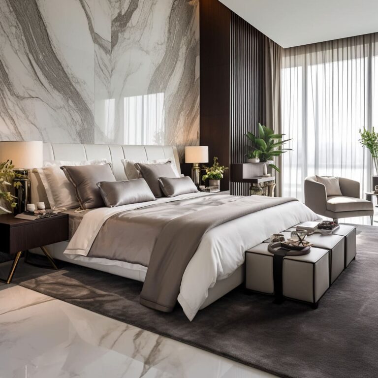 Master Bedroom Designs with Marble Headboards | Fancy House