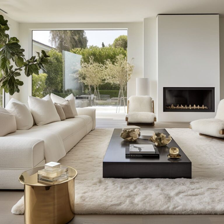 White and Beige in Contemporary Living room Interiors