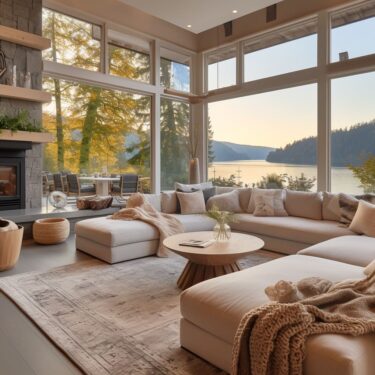 Modern Lakeside Living Interior Design by the Water's Edge