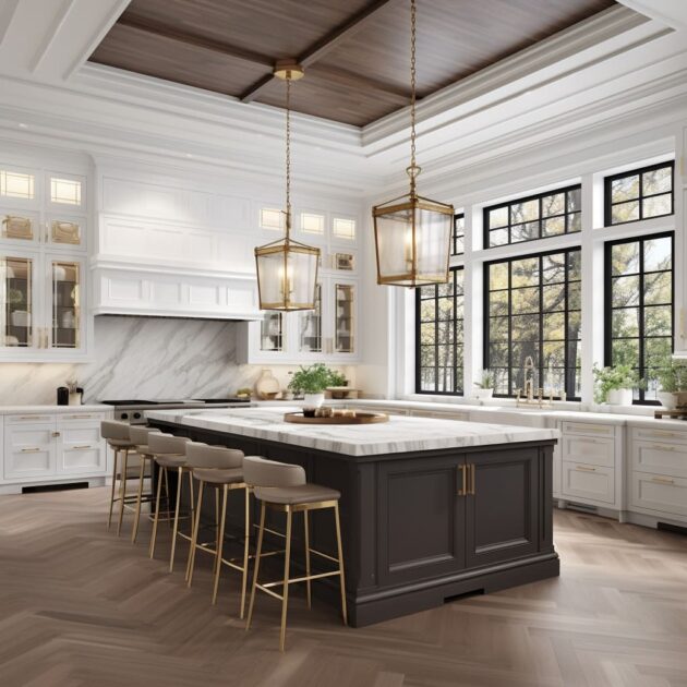Elegant Kitchens with Island Where Tradition Meets Modernity
