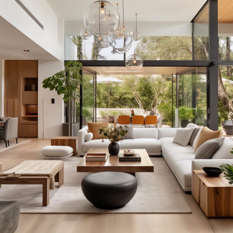 Modern Fresh Interior Design: Open Layout, Texture, Lighting