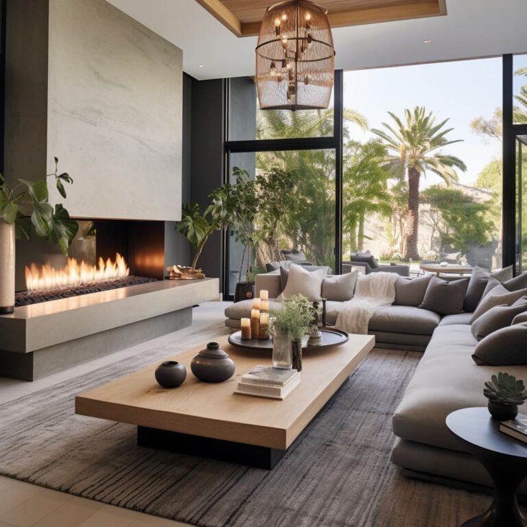 Modern Fresh Interior Design: Open Layout, Texture, Lighting