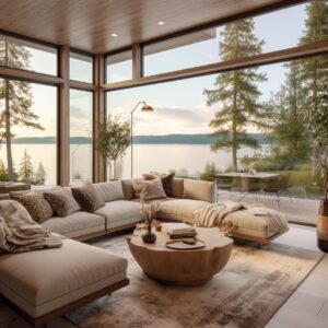 Modern Lakeside Living Interior Design by the Water's Edge