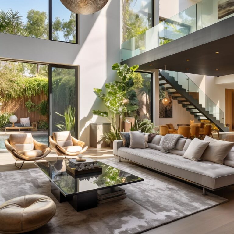 Modern Fresh Interior Design: Open Layout, Texture, Lighting