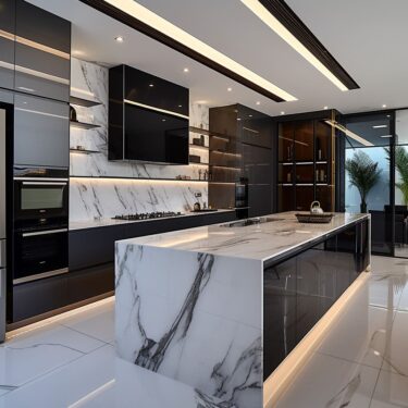 The Power of Marble Chick Kitchen Interior Design | FH