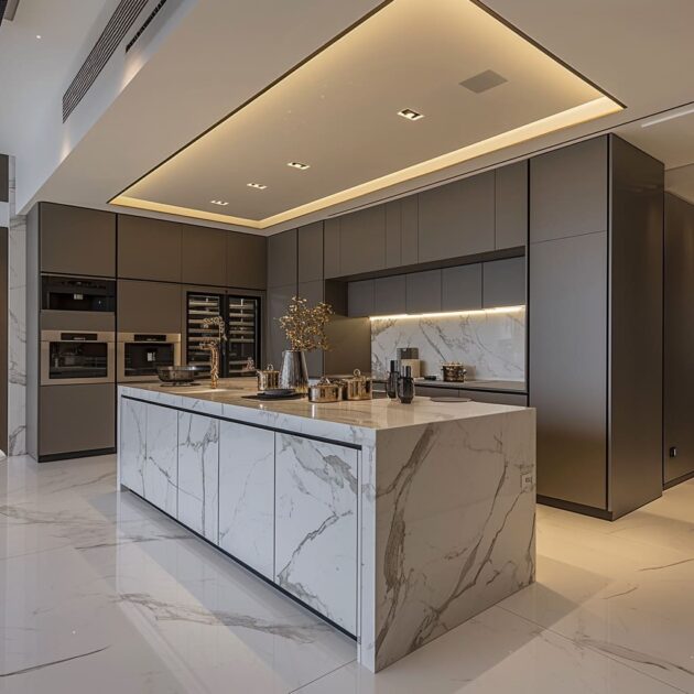 The Power of Marble Chick Kitchen Interior Design | FH