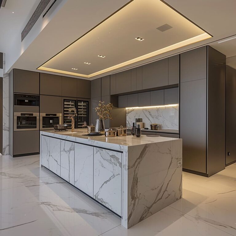 The Power of Marble Chick Kitchen Interior Design | FH