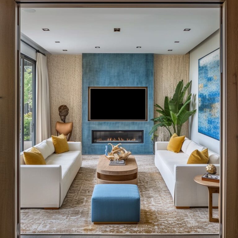 Colorful Minimalism: Living Rooms with Vibrant Accents