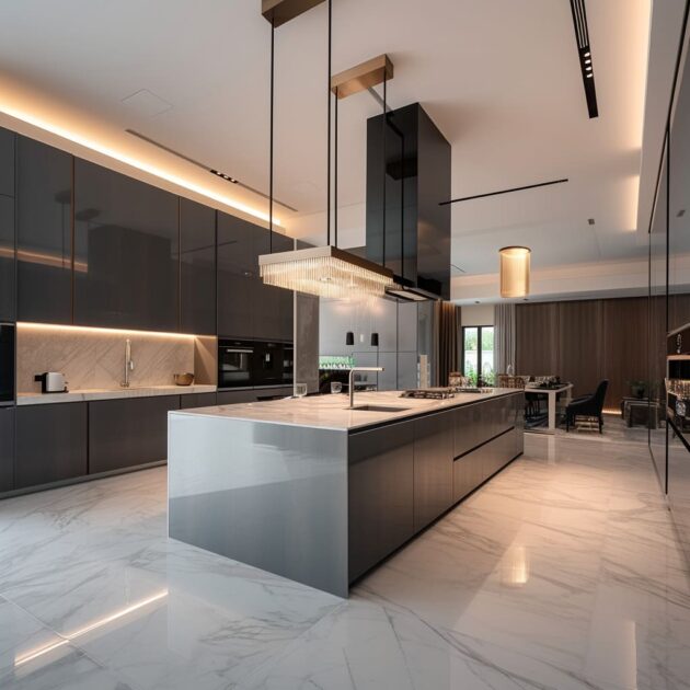The Power of Marble Chick Kitchen Interior Design | FH