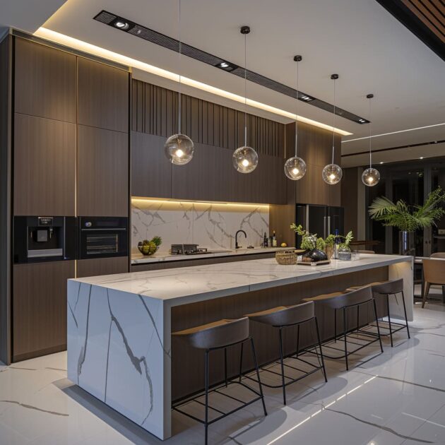 The Power of Marble Chick Kitchen Interior Design | FH