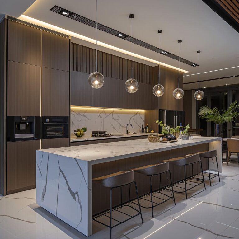 The Power of Marble Chick Kitchen Interior Design | FH