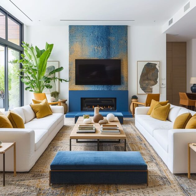 Colorful Minimalism: Living Rooms with Vibrant Accents