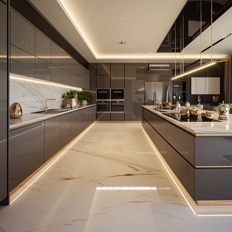 The Power of Marble Chick Kitchen Interior Design | FH