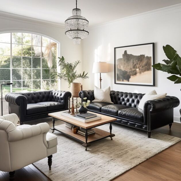 Chesterfield Sofas in Contemporary Living room Interiors