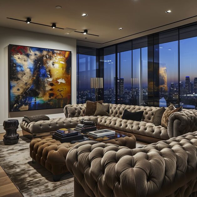 Chesterfield Sofas in Contemporary Living room Interiors