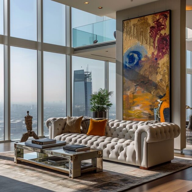 Chesterfield Sofas in Contemporary Living room Interiors