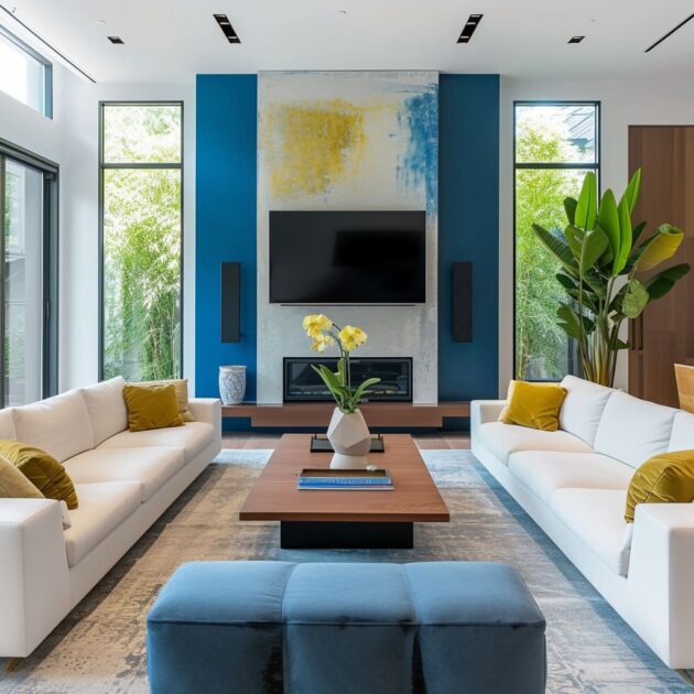 Colorful Minimalism: Living Rooms with Vibrant Accents