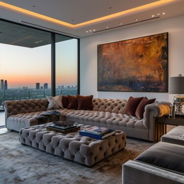 Chesterfield Sofas in Contemporary Living room Interiors