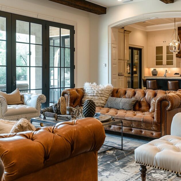 Chesterfield Sofas in Contemporary Living room Interiors