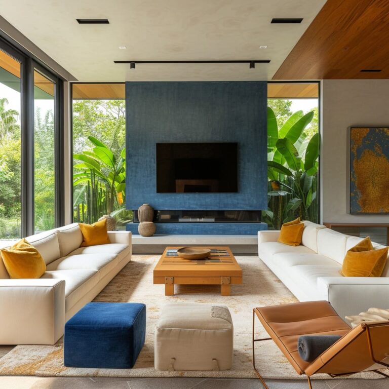 Colorful Minimalism: Living Rooms with Vibrant Accents