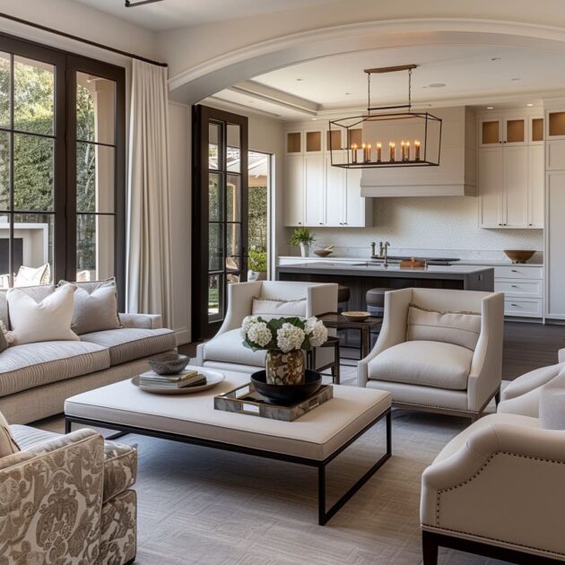 Timeless Transitions: Living Spaces of Elegance and Comfort