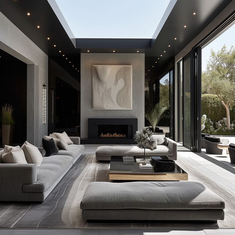Luxurious Living Room Interior Designs with Rich Gray Hues