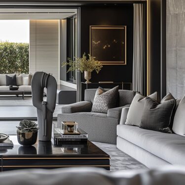 Luxurious Living Room Interior Designs with Rich Gray Hues