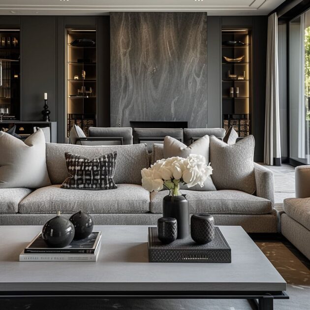 Modern Luxury: Gray Tones in Minimalist Interior Elegance
