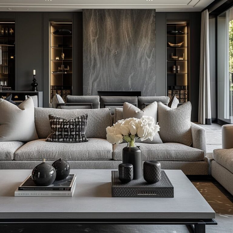 Modern Luxury: Gray Tones in Minimalist Interior Elegance