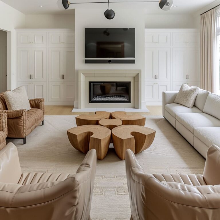 Modern Luxury and Organic Minimalism in Livign Room Design