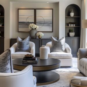 A Guide to Luxurious Transitional Living Room Design Style | FH
