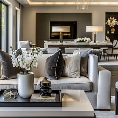 A Guide to Luxurious Transitional Living Room Design Style | FH