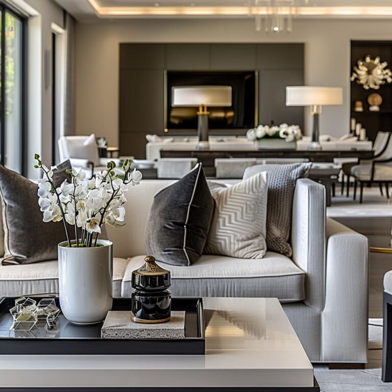 A Guide to Luxurious Transitional Living Room Design Style | FH