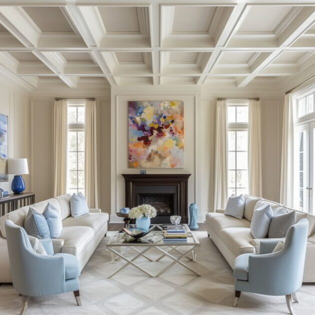 Modern Transitional Living Room Interior Design Ideas | FH