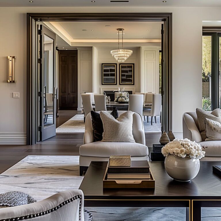 A Guide to Luxurious Transitional Living Room Design Style | FH