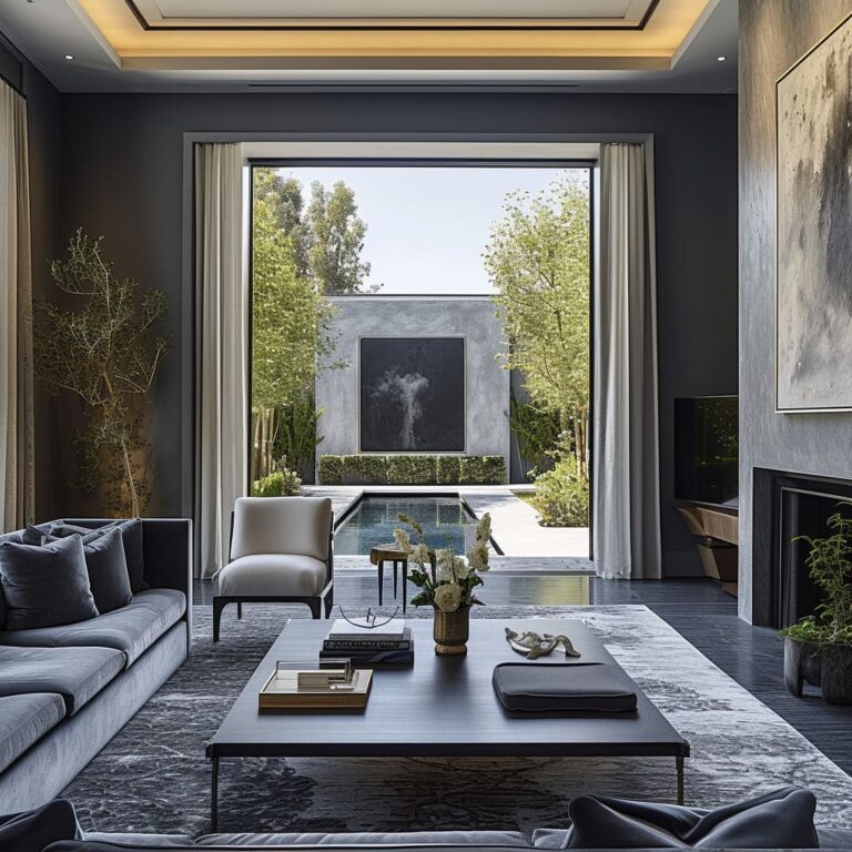 Luxurious Living Room Interior Designs with Rich Gray Hues