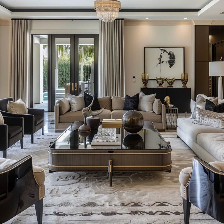 A Guide to Luxurious Transitional Living Room Design Style | FH