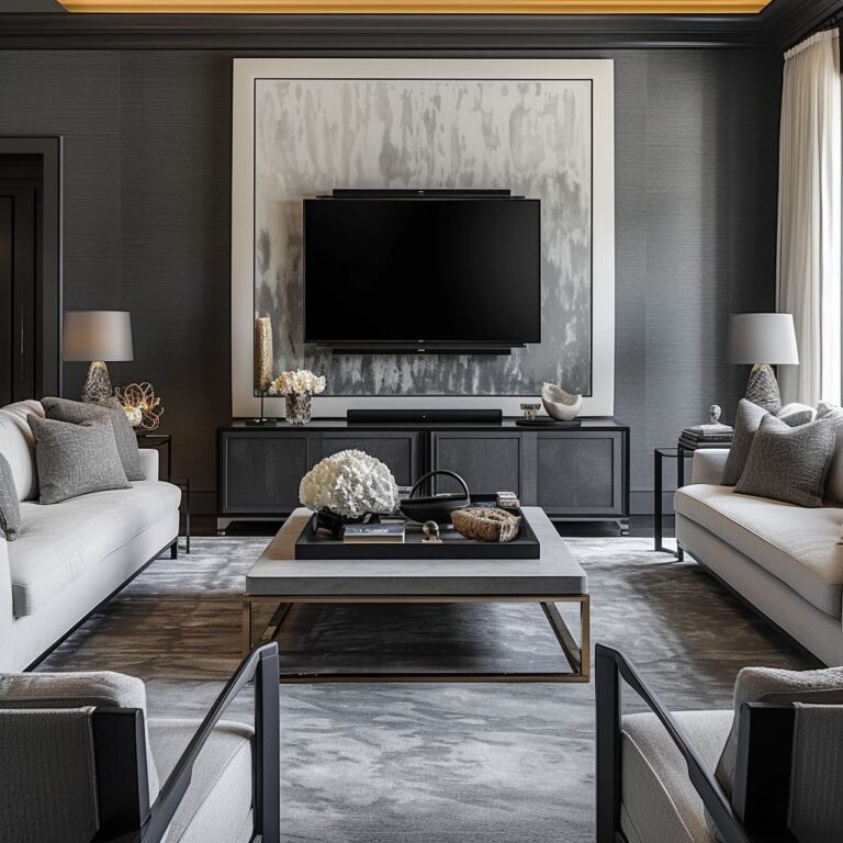 Luxurious Living Room Interior Designs with Rich Gray Hues